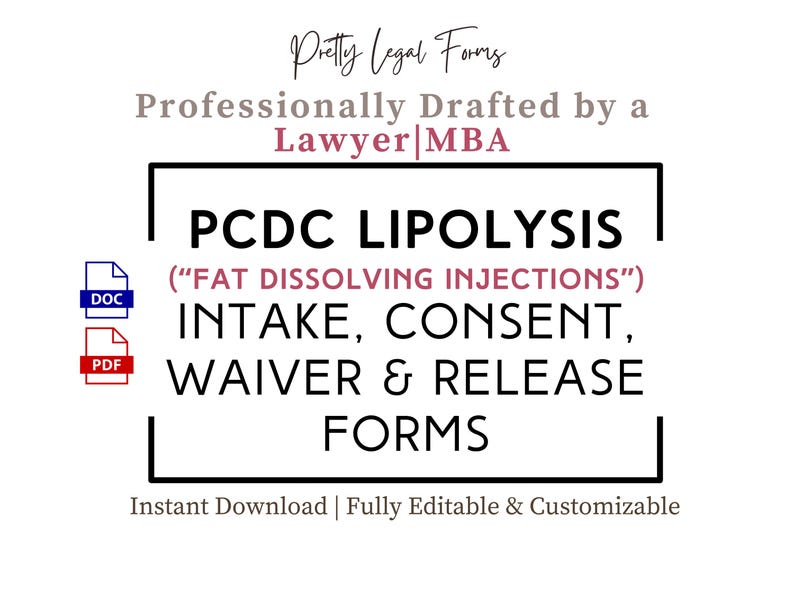 Fat Dissolving Shots Client Intake Forms PCDC Lipolysis Injections ...