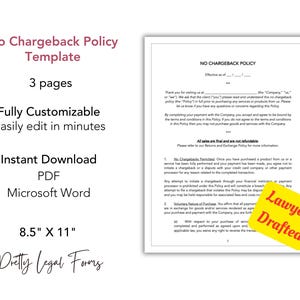 No Chargeback Policy Returns and Refund Policies Business Exchange Policy No Chargeback ...