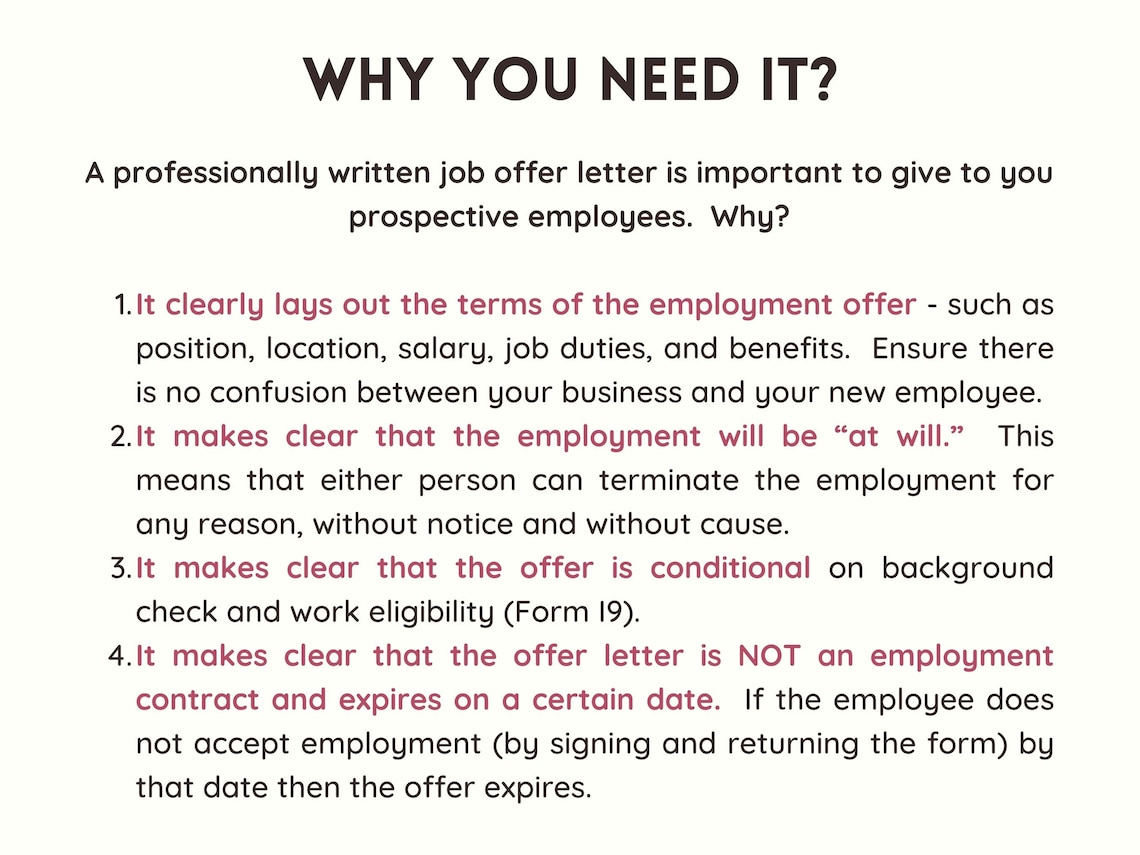 Job Offer Letter, Pre Hire Letter Template, Employee Offer of ...