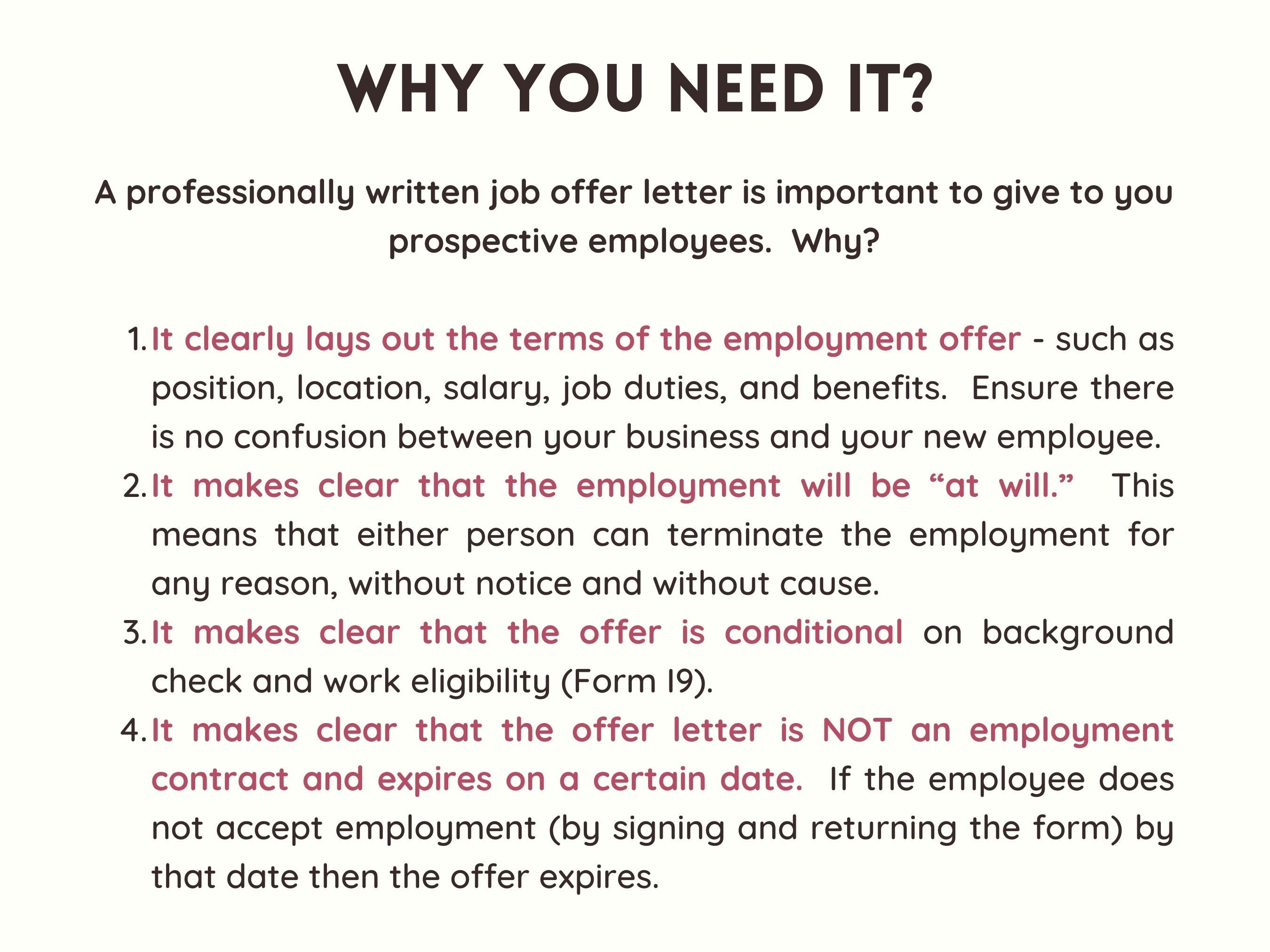 Job Offer Letter, Pre Hire Letter Template, Employee Offer of ...