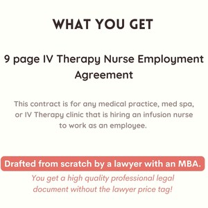 IV Therapy Nurse Contract Template, Infusion Nurse Employment Agreement ...