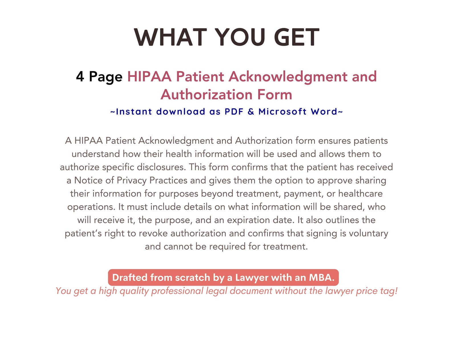 HIPAA Consent Form Template HIPAA Acknowledgment of Privacy Notice ...