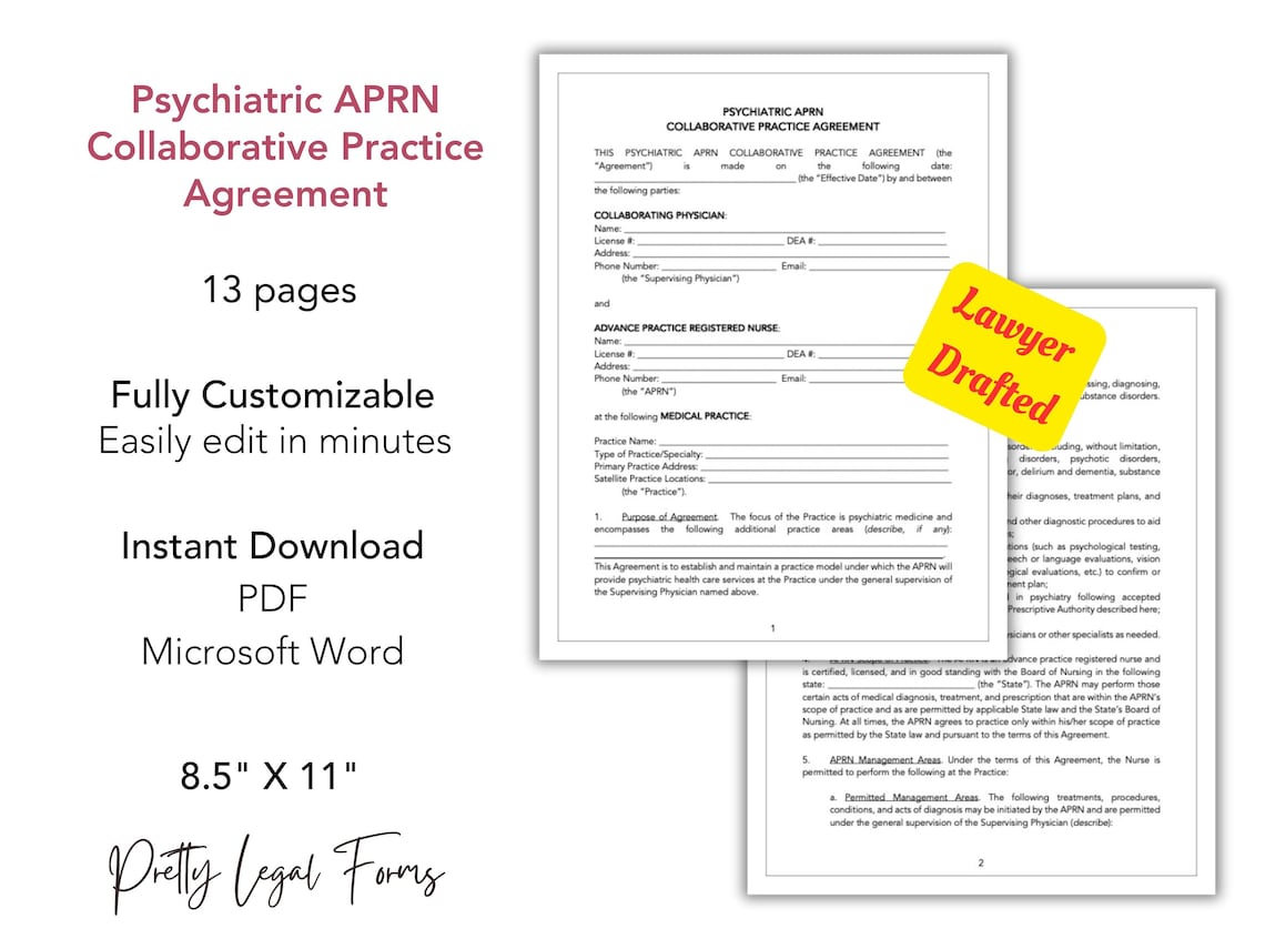 Psychiatric Aprn Collaborative Practice Agreement PMH-APRN ...