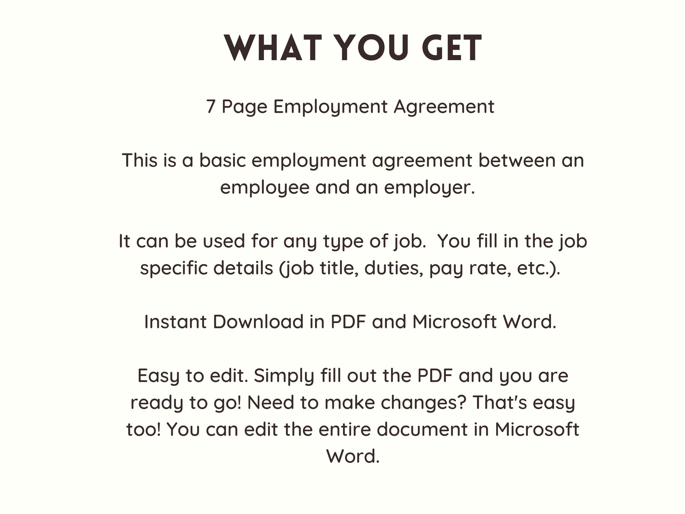 Employment Contract Template | Lawyer Drafted | Employee Hiring ...