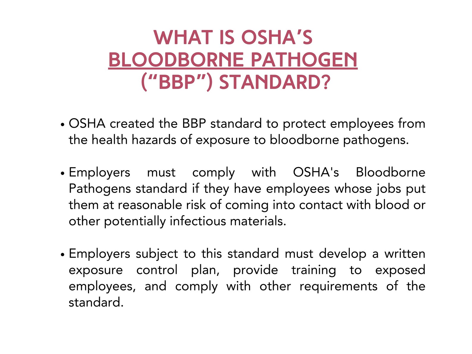 Bloodborne Pathogen Exposure Control Plan OSHA Compliance Medical Spa ...