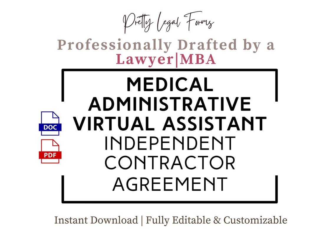 Medical Administrative Assistant Independent Contractor Agreement 1099 ...