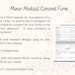 Medical Consent Form for Minor Child Template, Babysitter Medical ...