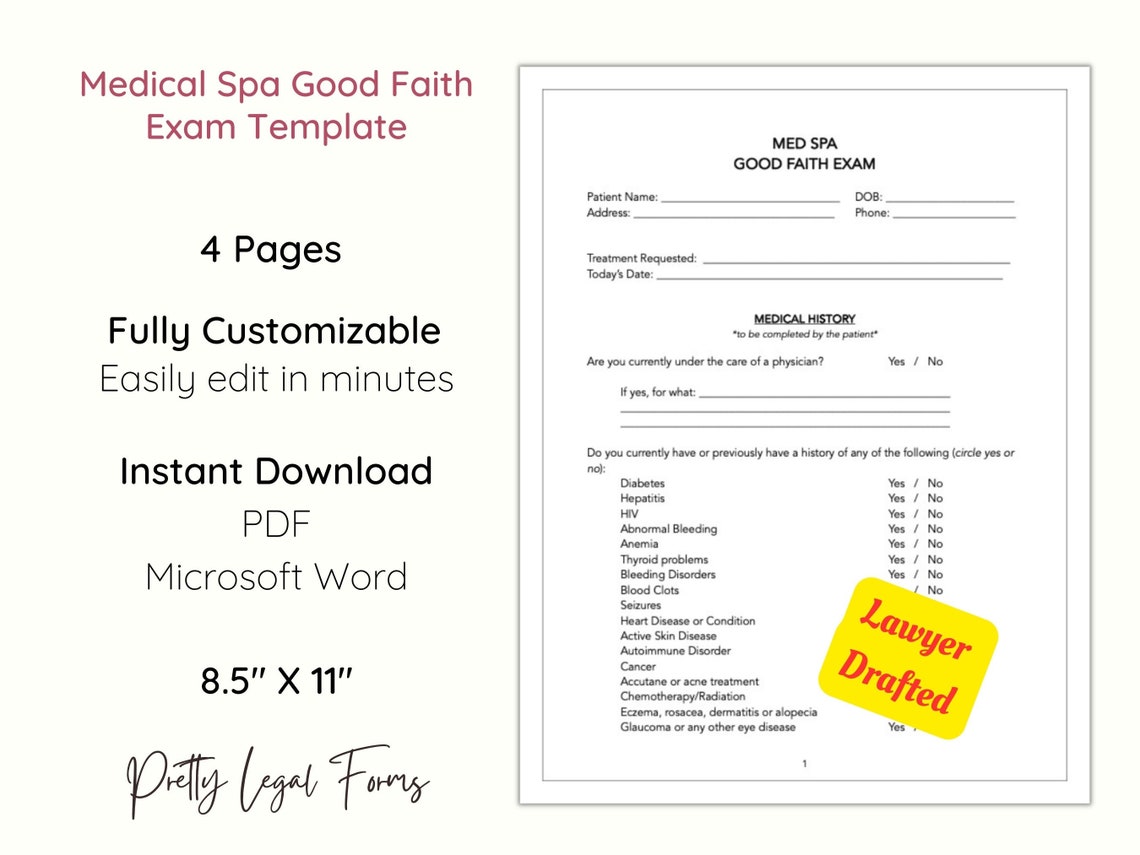 Medical Spa Good Faith Exam, Med Spa Good Faith Medical Exam Botox ...
