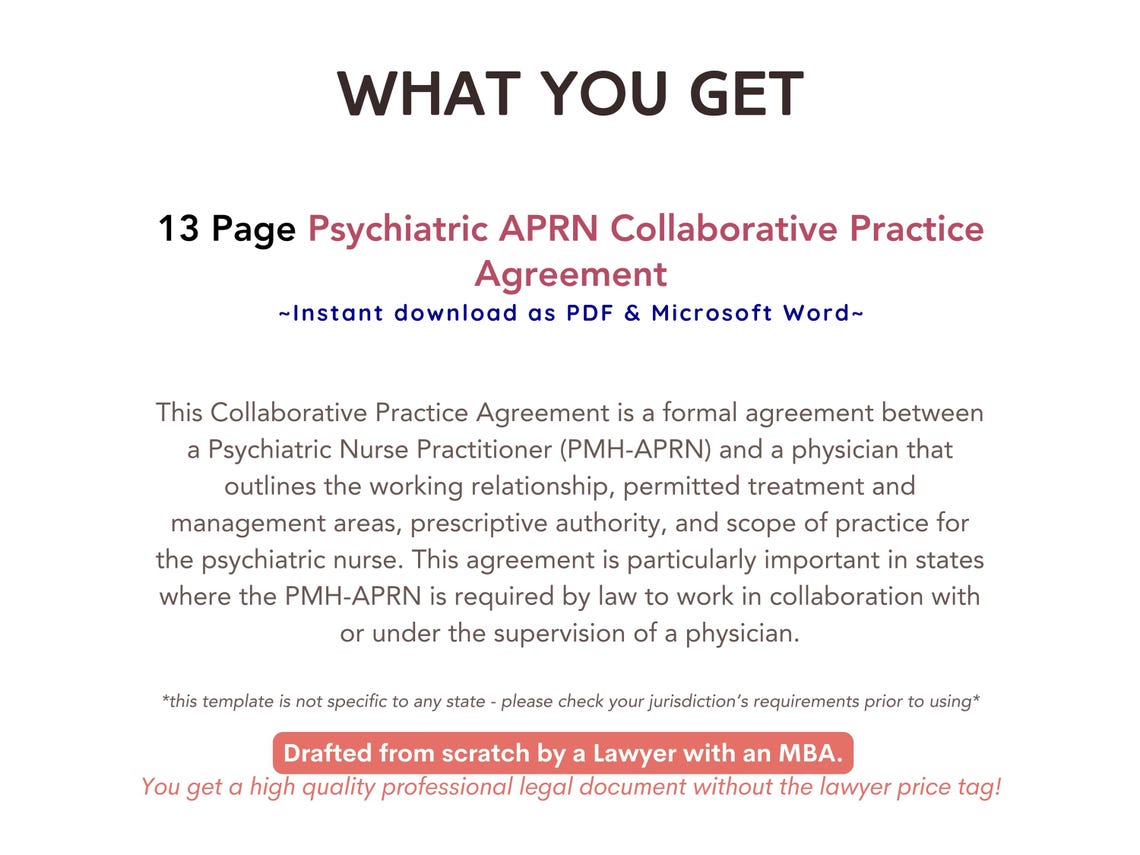 Psychiatric Aprn Collaborative Practice Agreement PMH-APRN ...