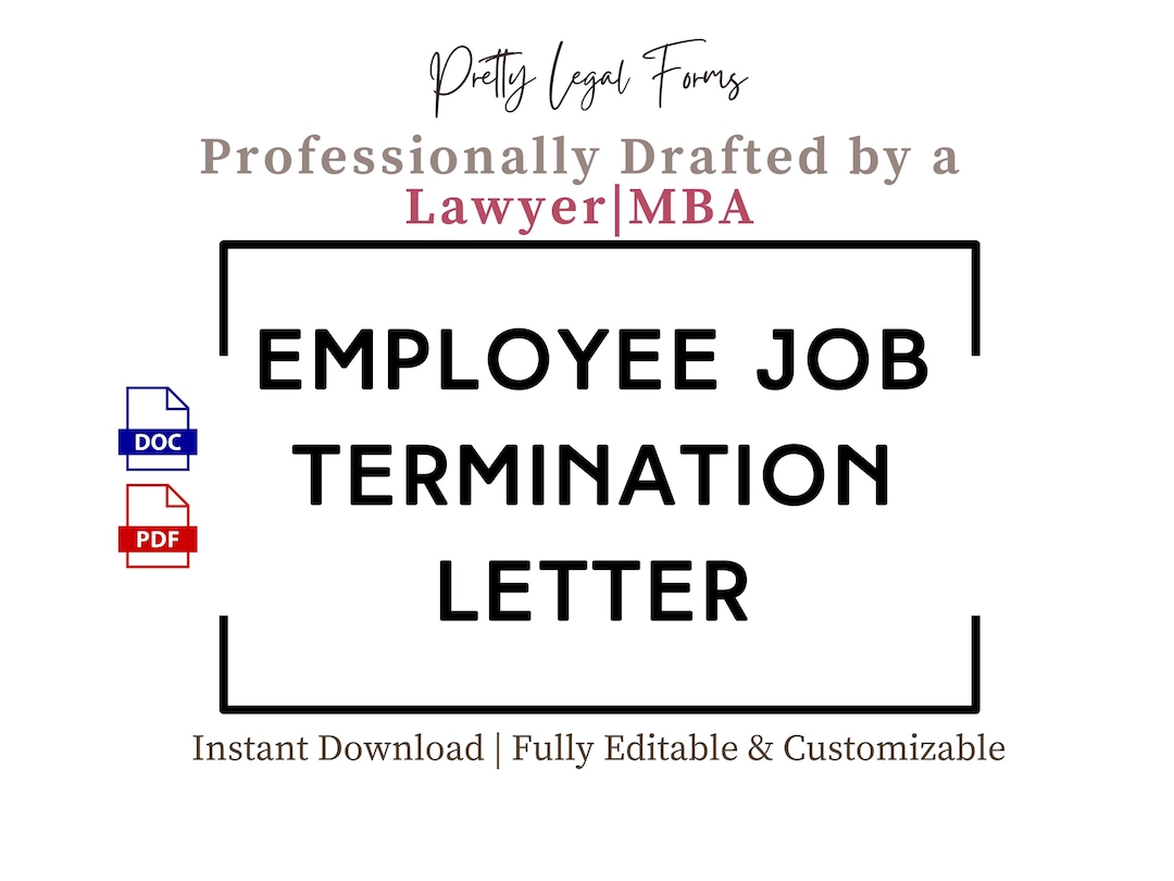 Employee Termination Letter Terminate Employment Letter Template HR ...