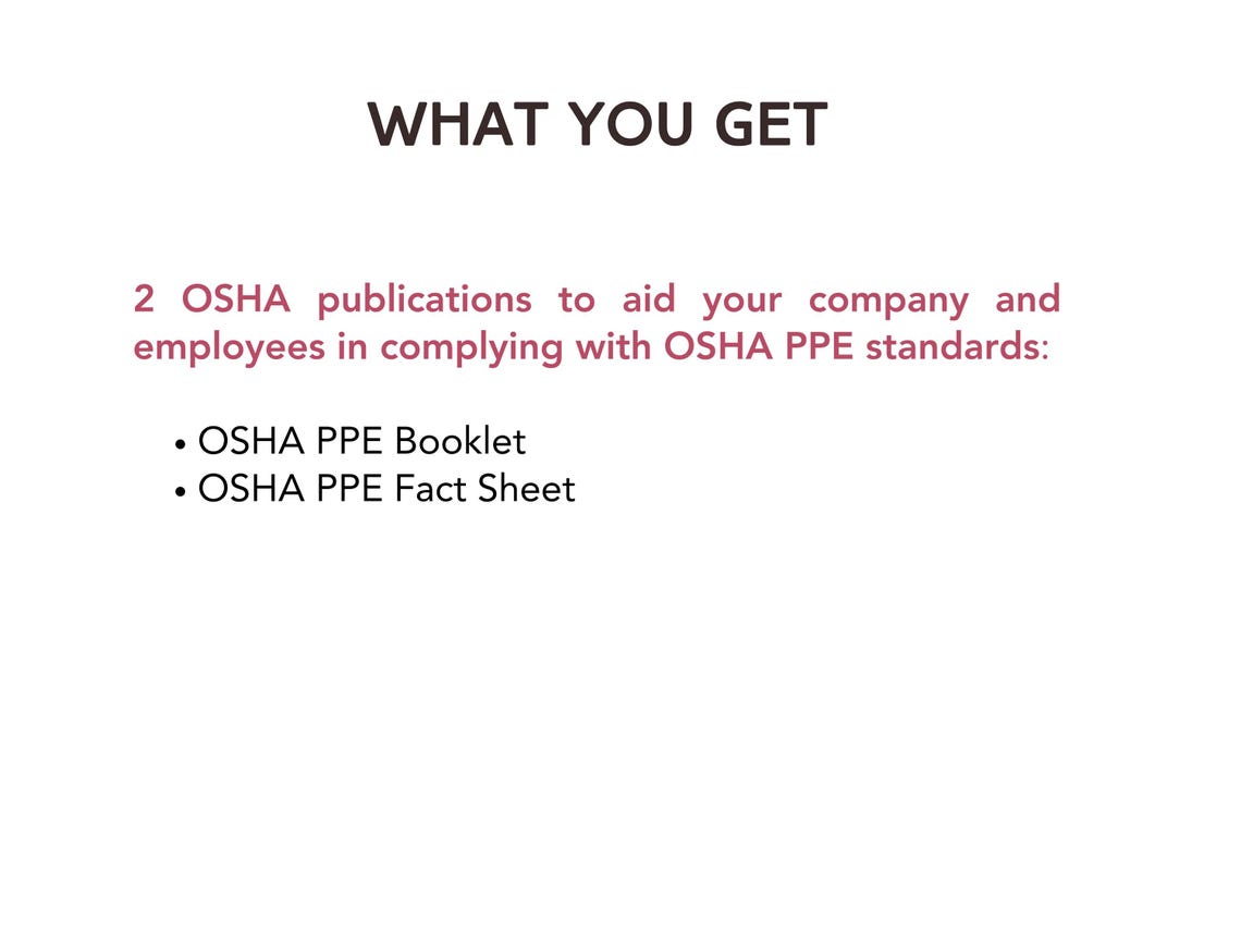 Personal Protective Equipment Plan OSHA Compliance PPE Program ...