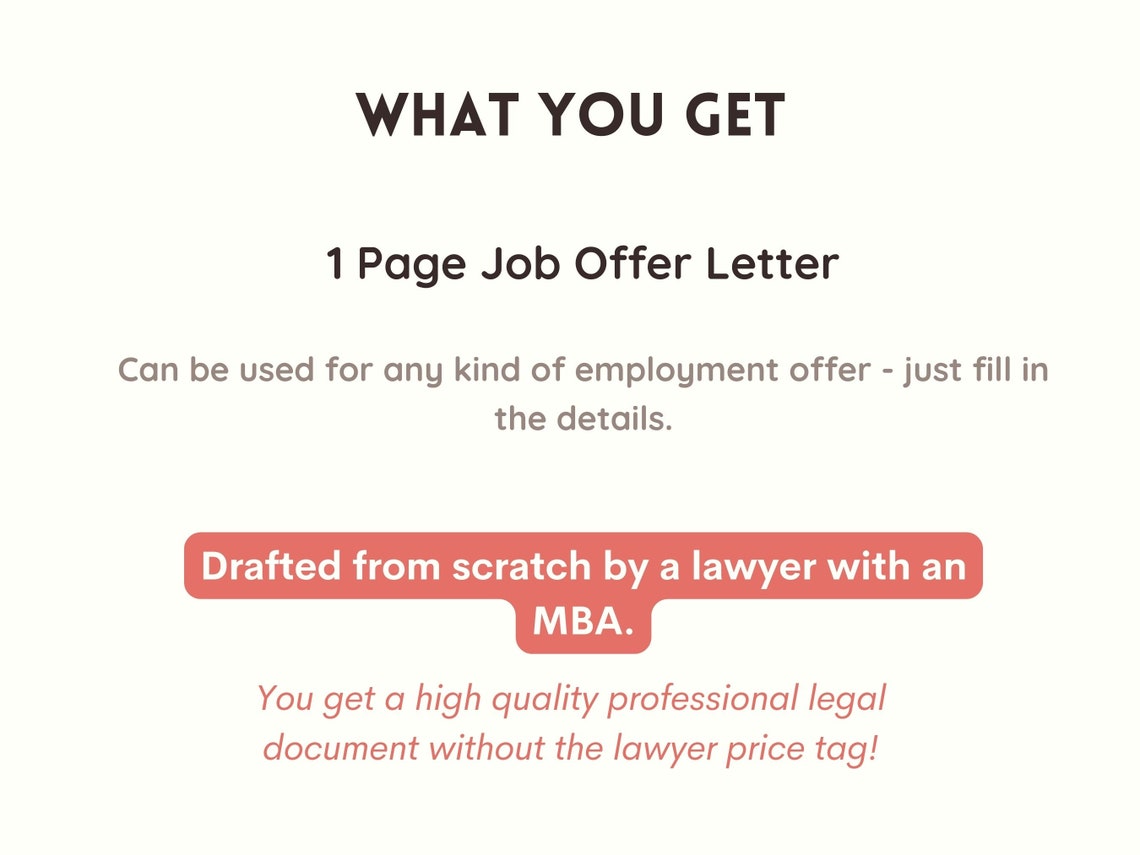 Job Offer Letter, Pre Hire Letter Template, Employee Offer of ...