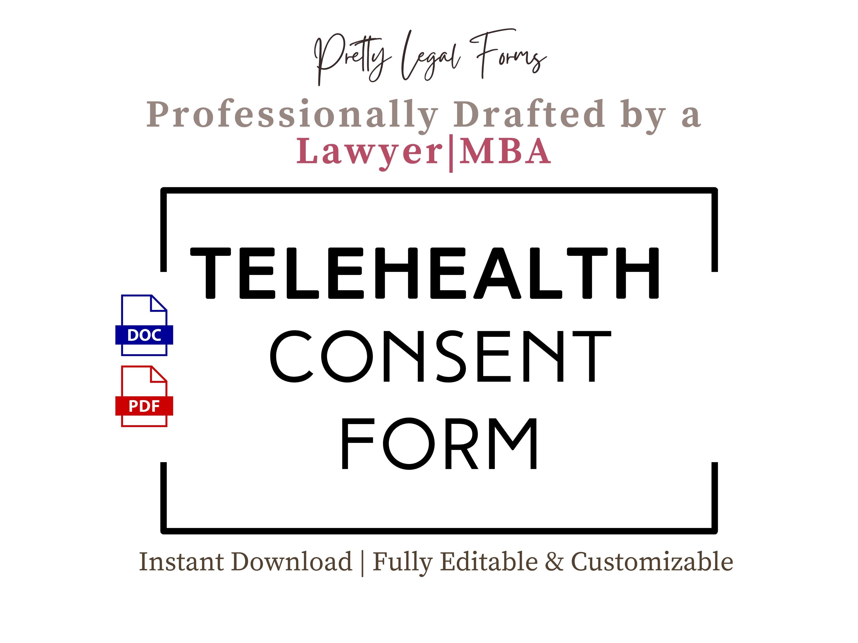 Telehealth Consent Form Telemedicine Patient Intake Virtual Healthcare ...