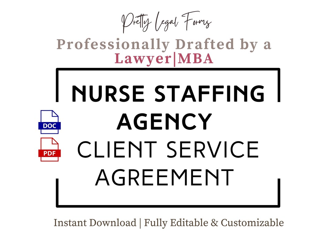 Nurse Staffing Agency Service Agreement Nursing Agency Client Contract ...