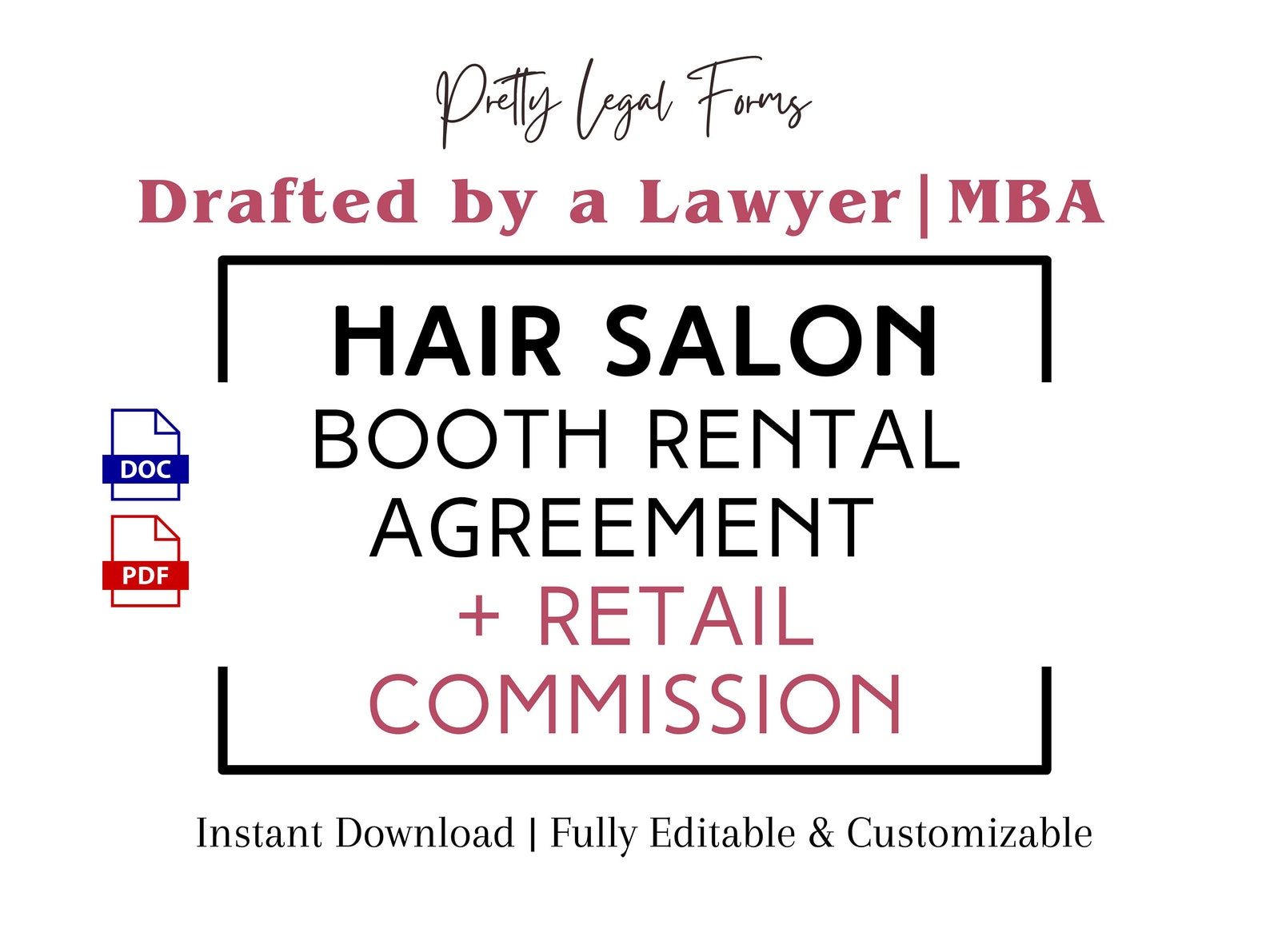 Salon Booth Rental Contract Template Hair Salon Chair Lease Agreement ...