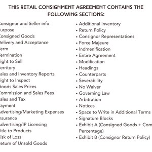 Consignment Contract Template Retail Product Consignment Agreement ...