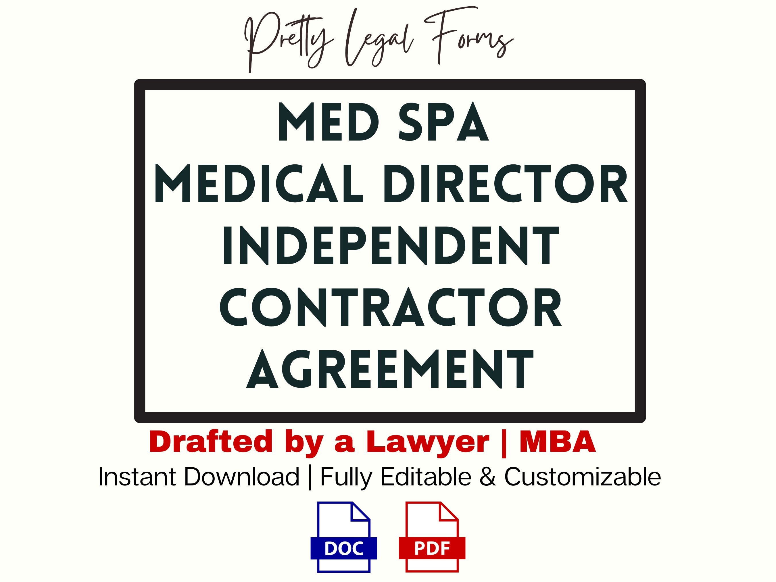 Medical Director Independent Contractor Agreement Med Spa Medical ...