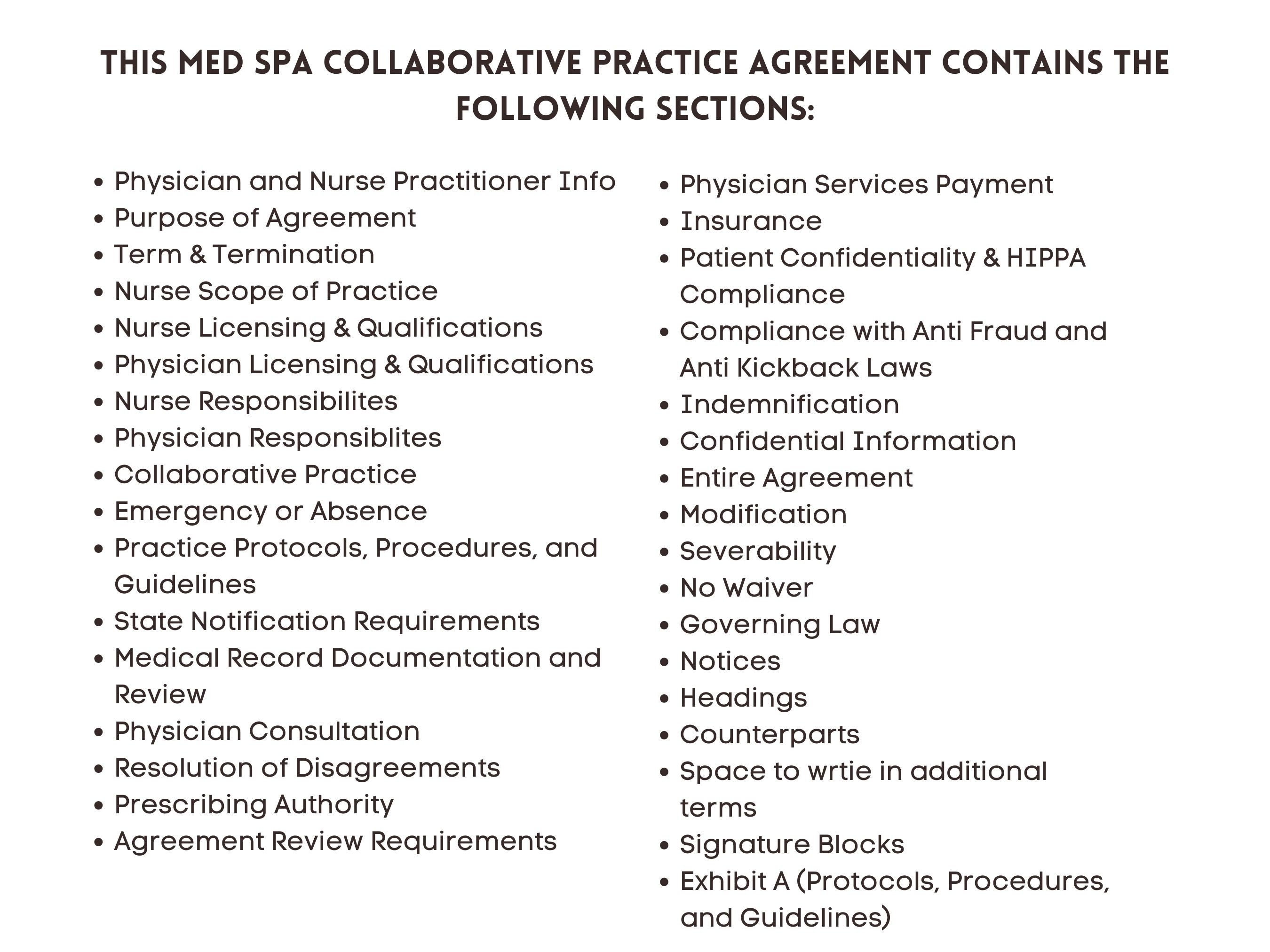 Med Spa Collaborative Practice Agreement Nurse Practitioner ...