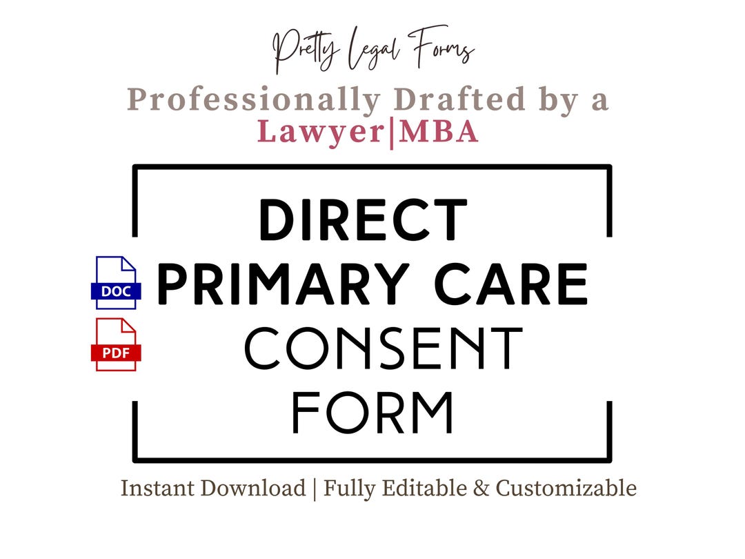 Direct Primary Care Consent Form DPC Membership Agreement Family ...