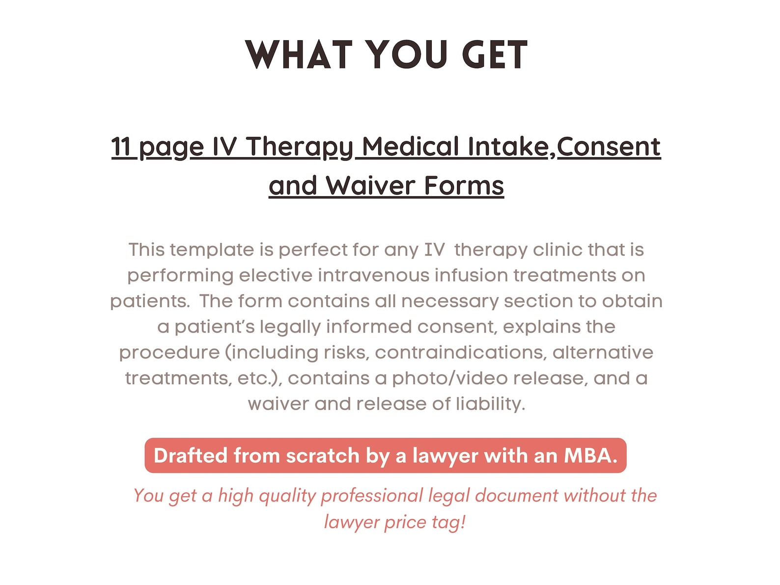 IV Therapy Intake Template IV Drip Consent Form IV Infusion ...