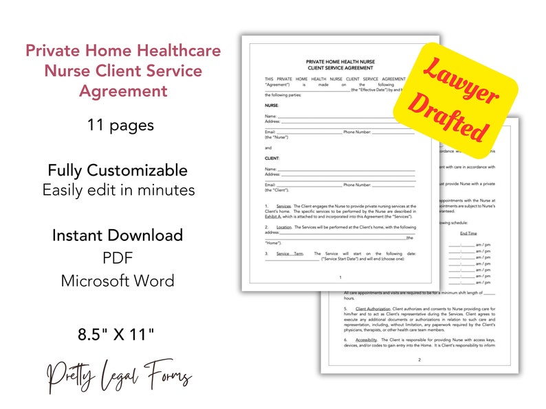 Concierge Nurse Contract Template Private Home Healthcare Nurse Client ...