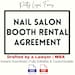 Nail Booth Rental Agreement, Nail Tech Rental Agreement, Nail Salon ...