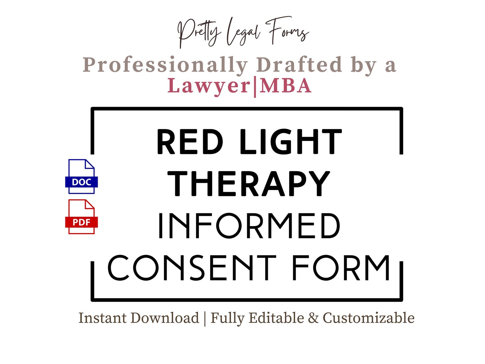 Red Light Therapy Consent Form RLT Informed Consent Template Health ...
