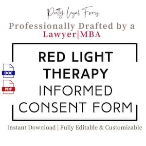 Red Light Therapy Consent Form RLT Informed Consent Template Health ...