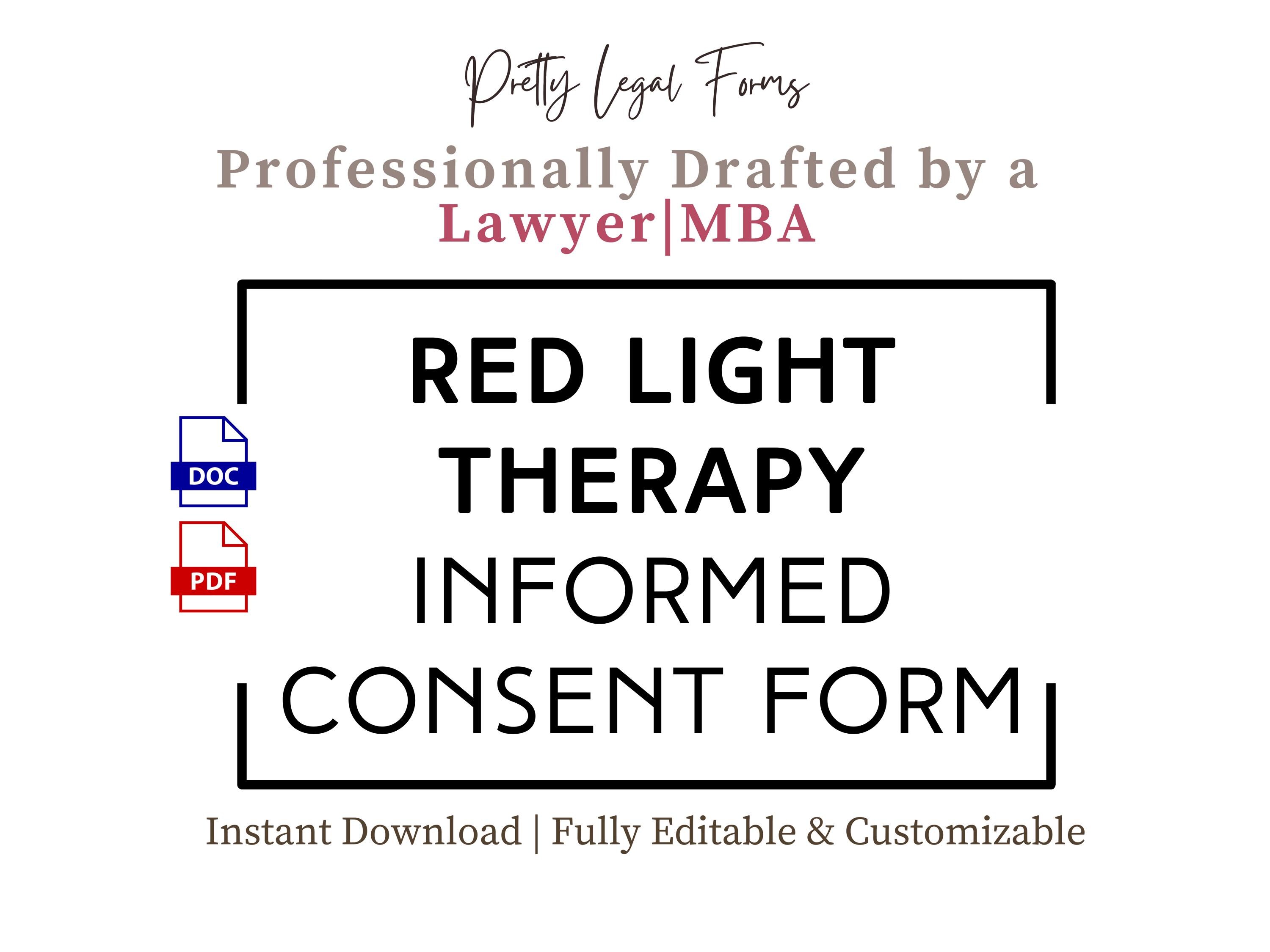 Red Light Therapy Consent Form RLT Informed Consent Template Health ...