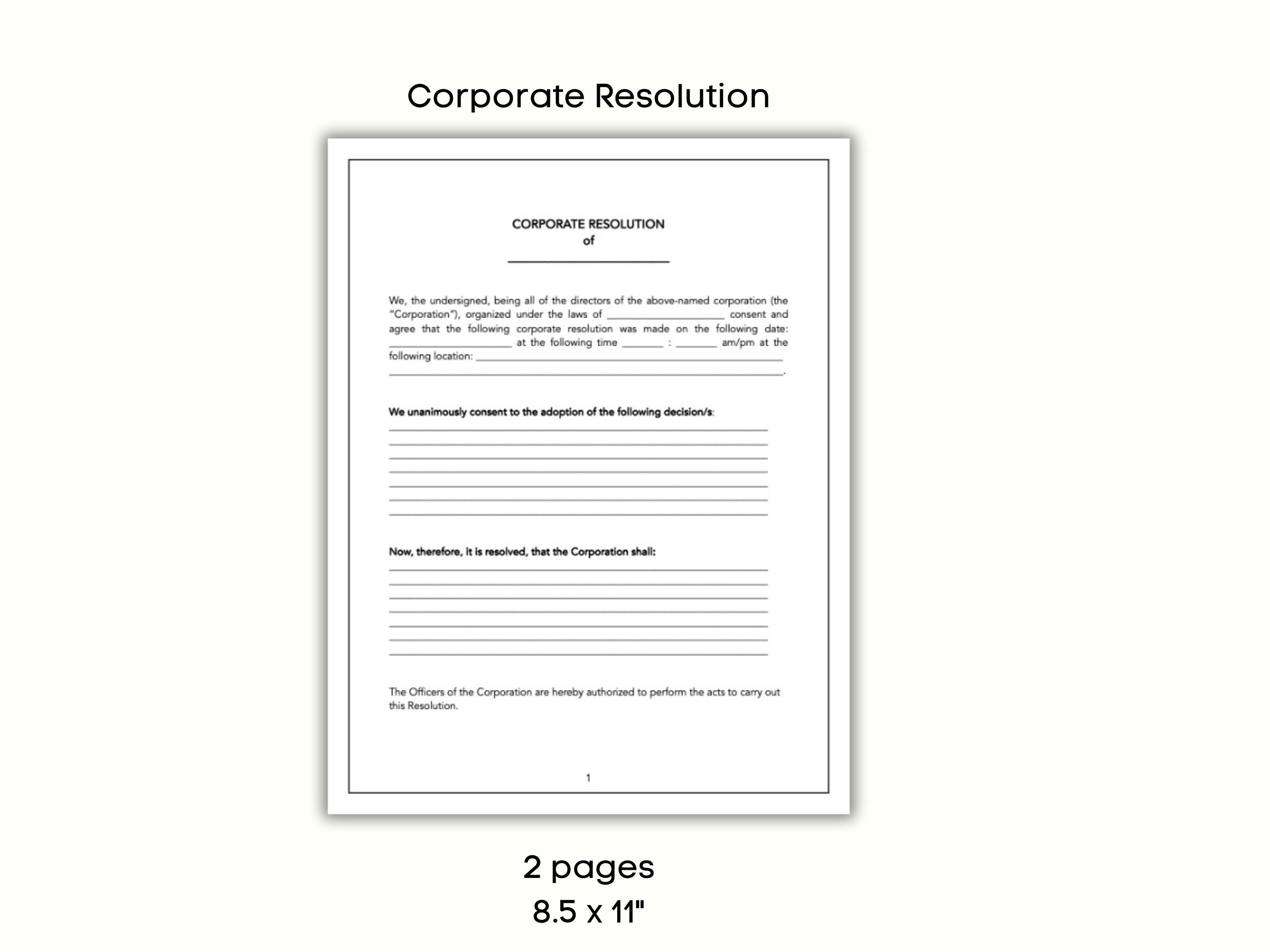 Corporation Documents Bundle New Company Corporate Kit Business Startup ...