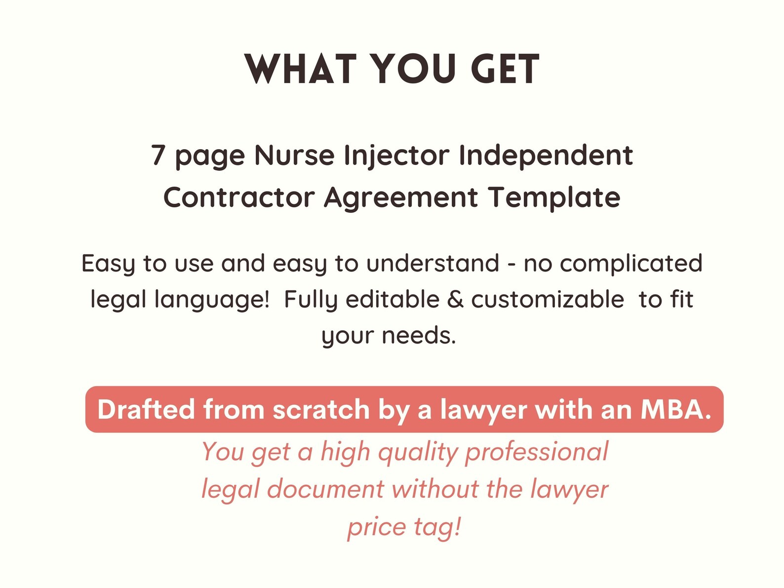 Nurse Injector Independent Contractor Agreement 1099 Aesthetic Nurse ...