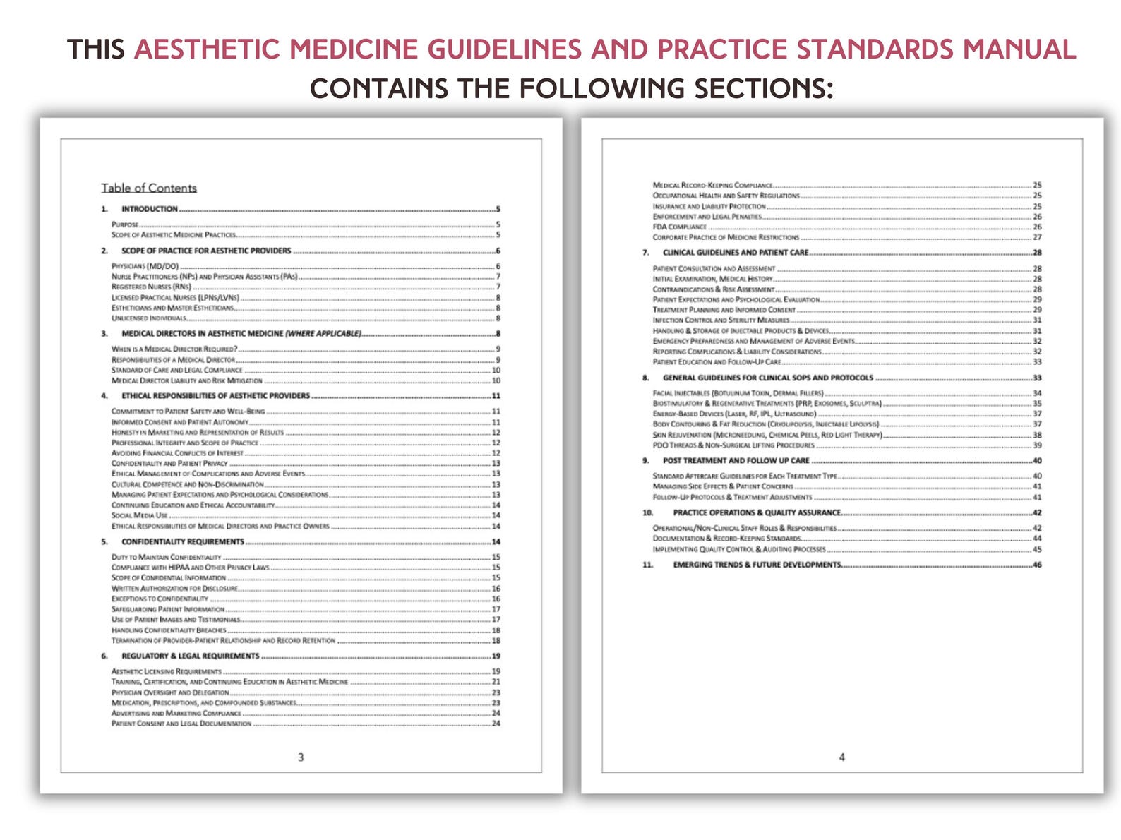 Aesthetic Medicine Guideline Manual Medical Spa Practice Standards ...