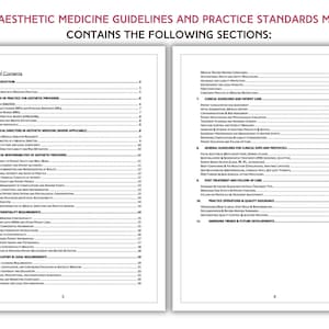 Aesthetic Medicine Guideline Manual Medical Spa Practice Standards ...