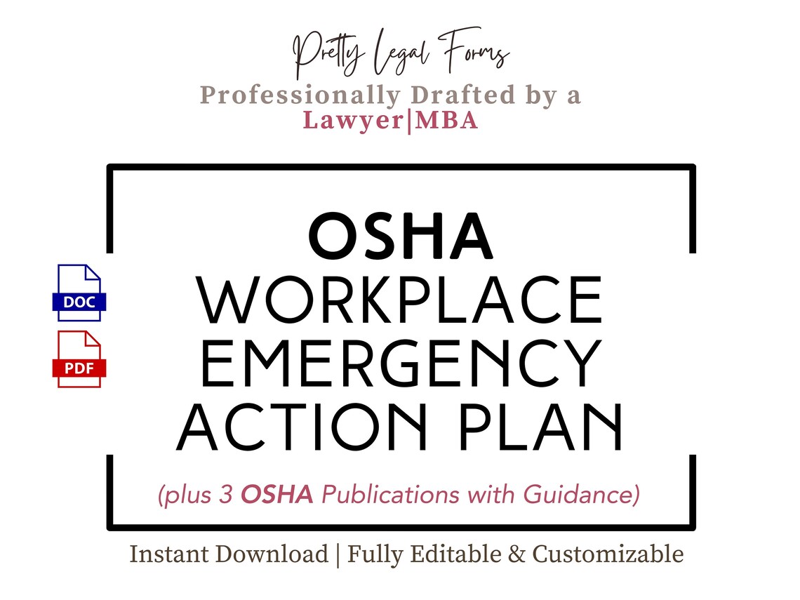 OSHA Emergency Action Plan Template Medical Spa Safety Policy and ...