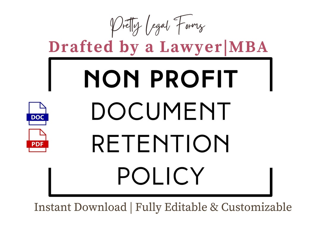 Non Profit Document Retention Policy, 501c3 Record Retention and ...