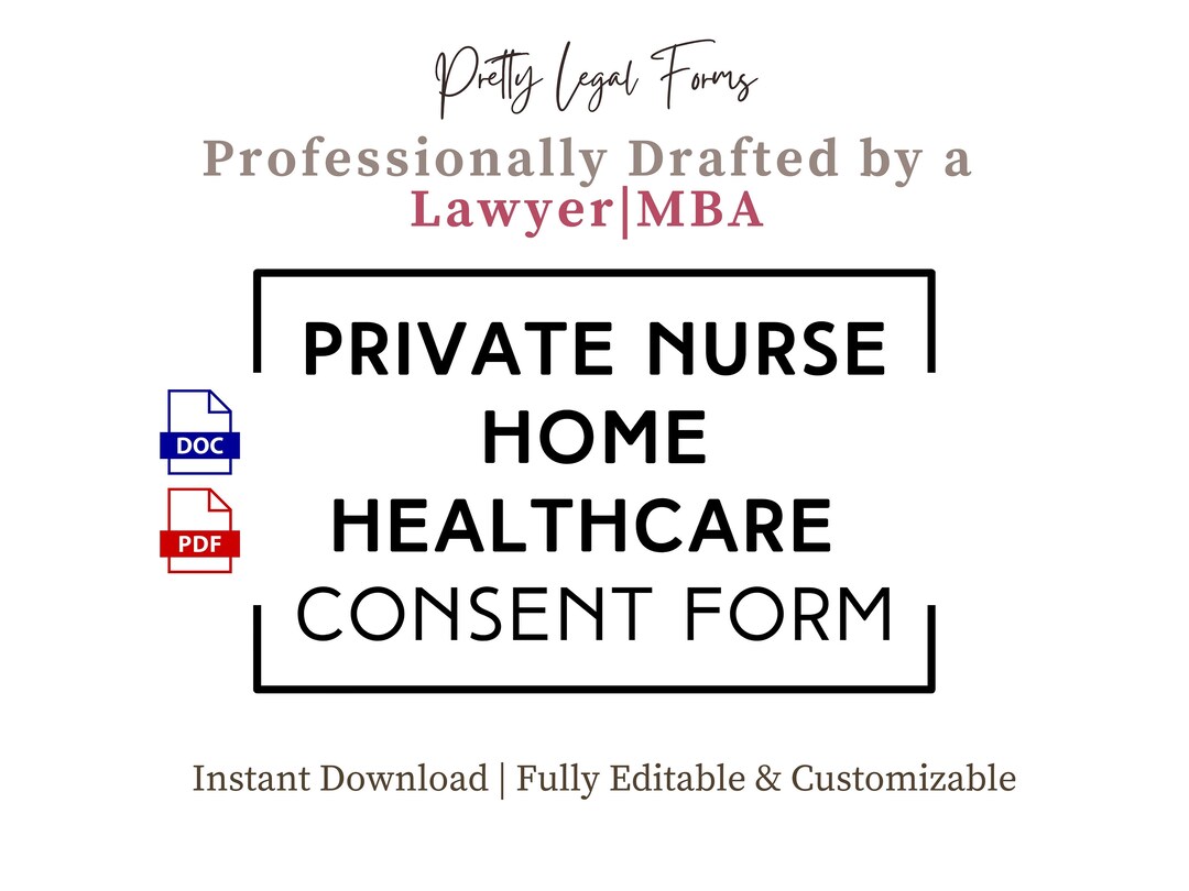 Home Health Nurse Consent, Concierge Nursing Informed Consent Form RN ...