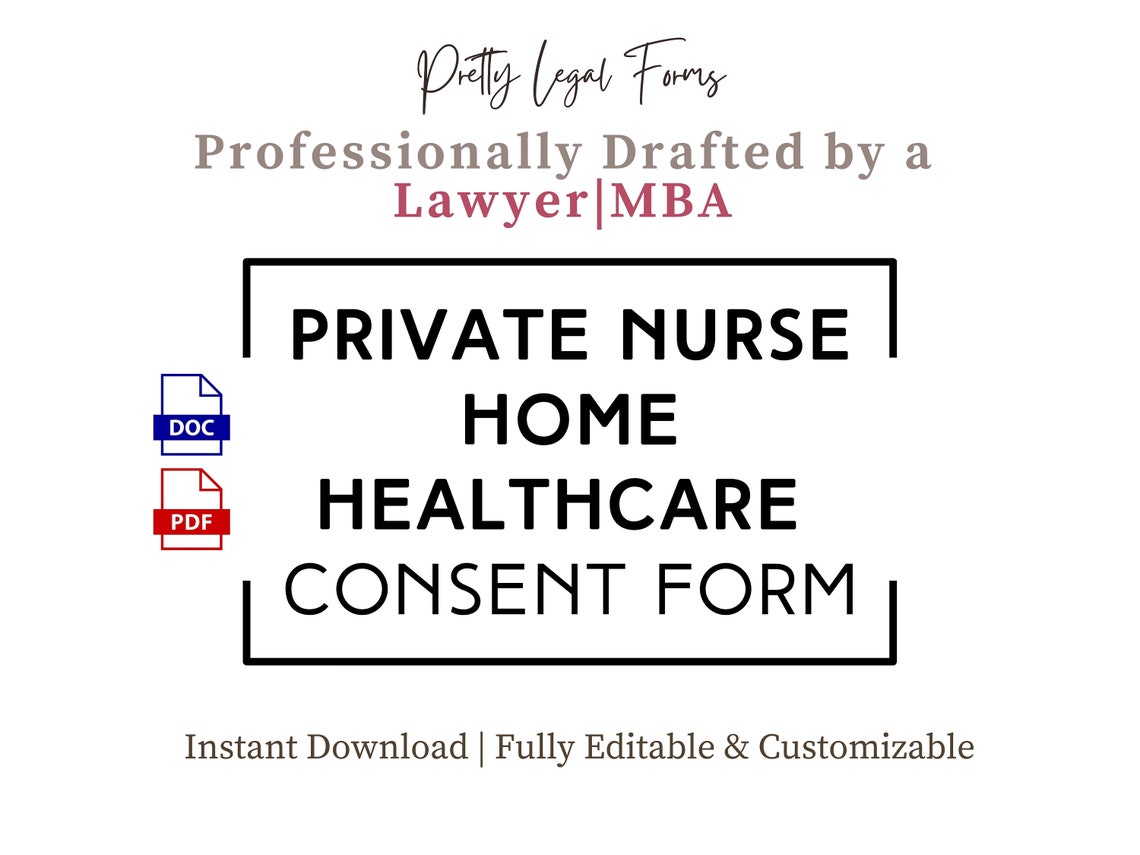Home Health Nurse Consent, Concierge Nursing Informed Consent Form RN ...
