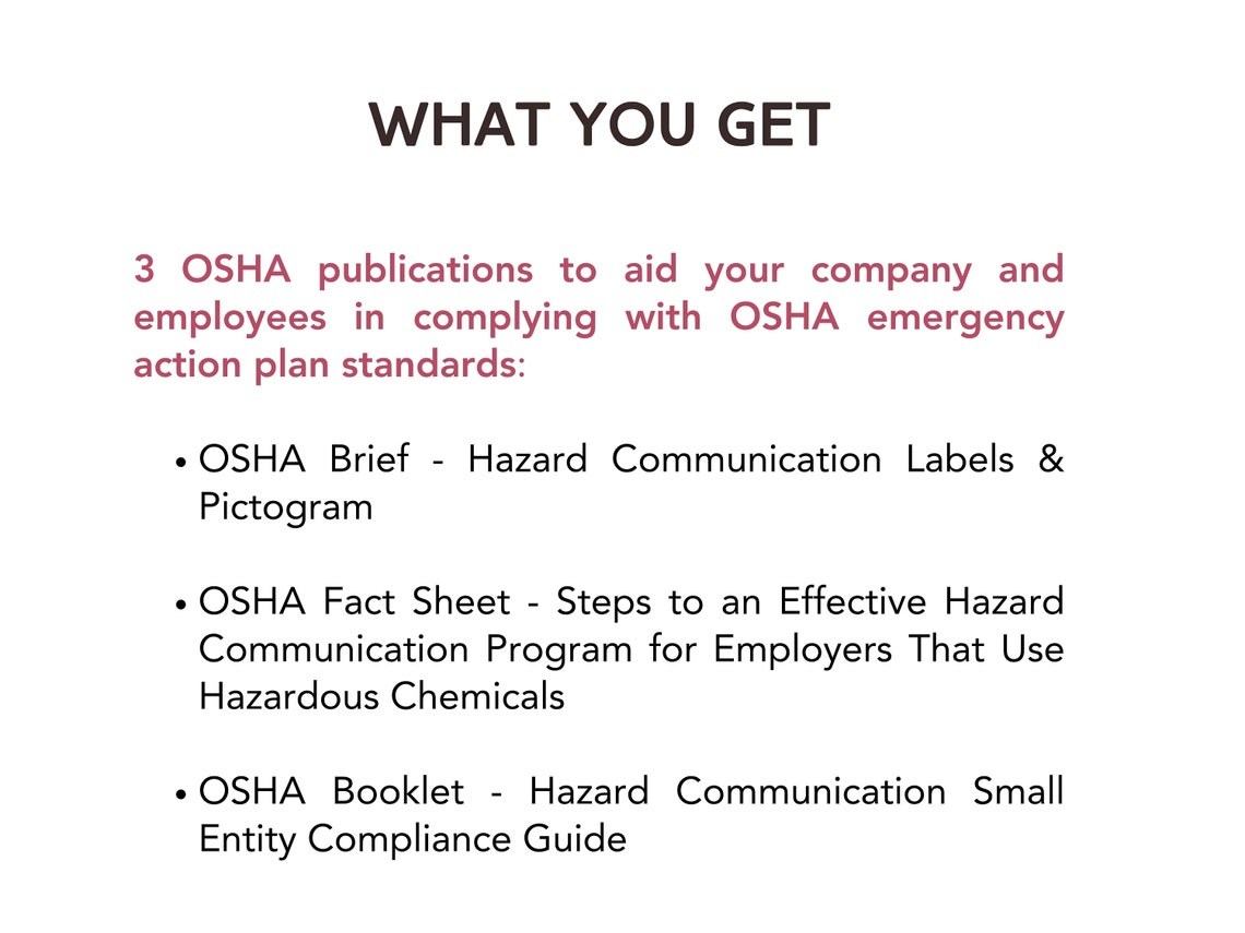 OSHA Hazard Communication Program Template Medical Spa Safety Policy ...