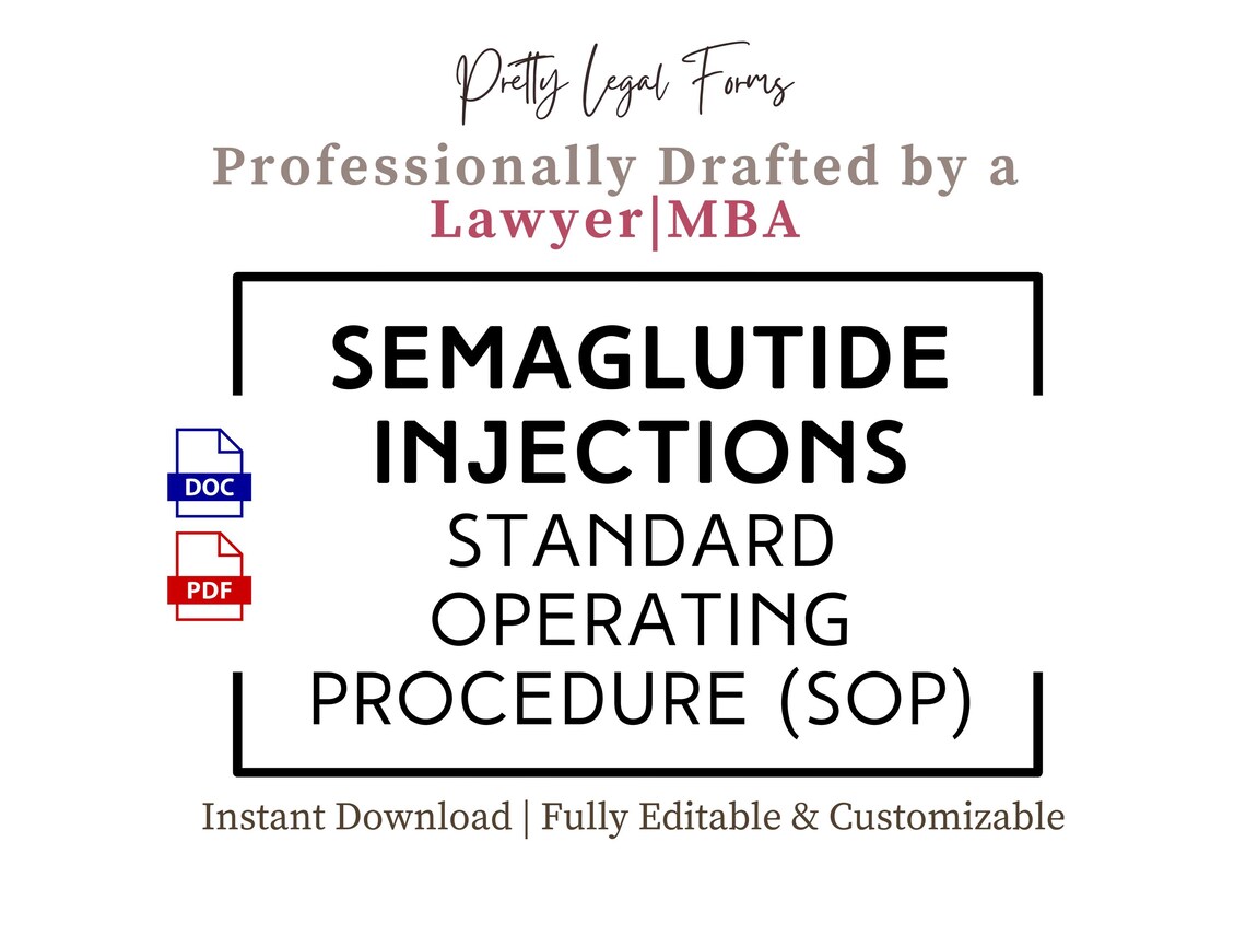 Semaglutide SOP Weight Loss Injections GLP-1 Semaglutide Protocol ...