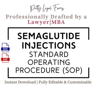 Semaglutide SOP Weight Loss Injections GLP-1 Semaglutide Protocol ...