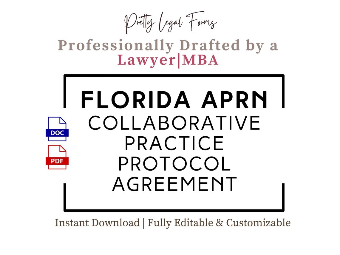 Florida APRN Collaborative Practice Agreement FL Collaborative Protocol ...