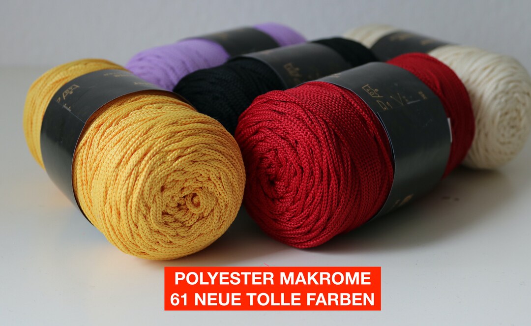 Rope Yarn, 1A Quality, Polyester Soft Macrame 2.5-3 MM Bag Yarn, Yarn ...