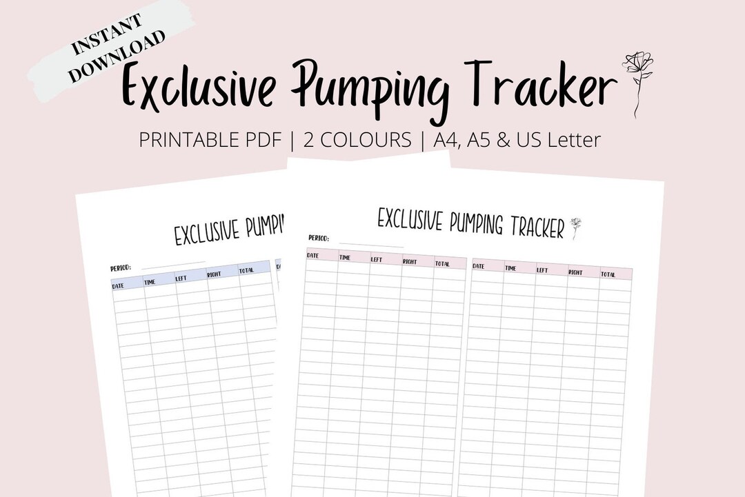 Exclusive Pumping Tracker Pumping Log Pumping Tracker - Etsy