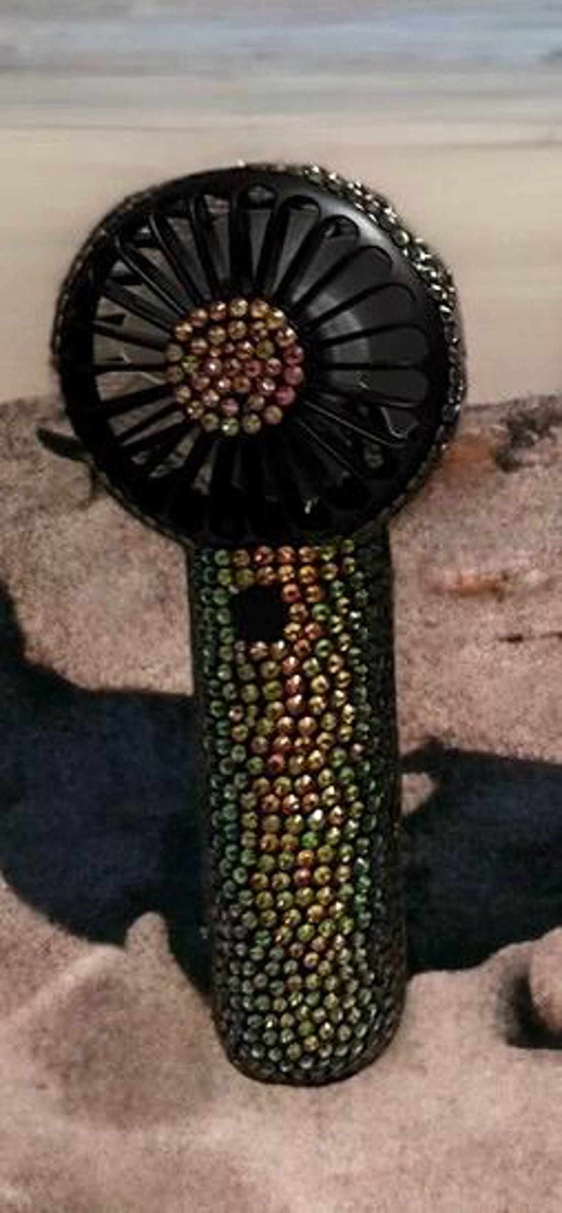Custom Bedazzled Handheld Fan Rhinestone Bling Fan for Weddings ...