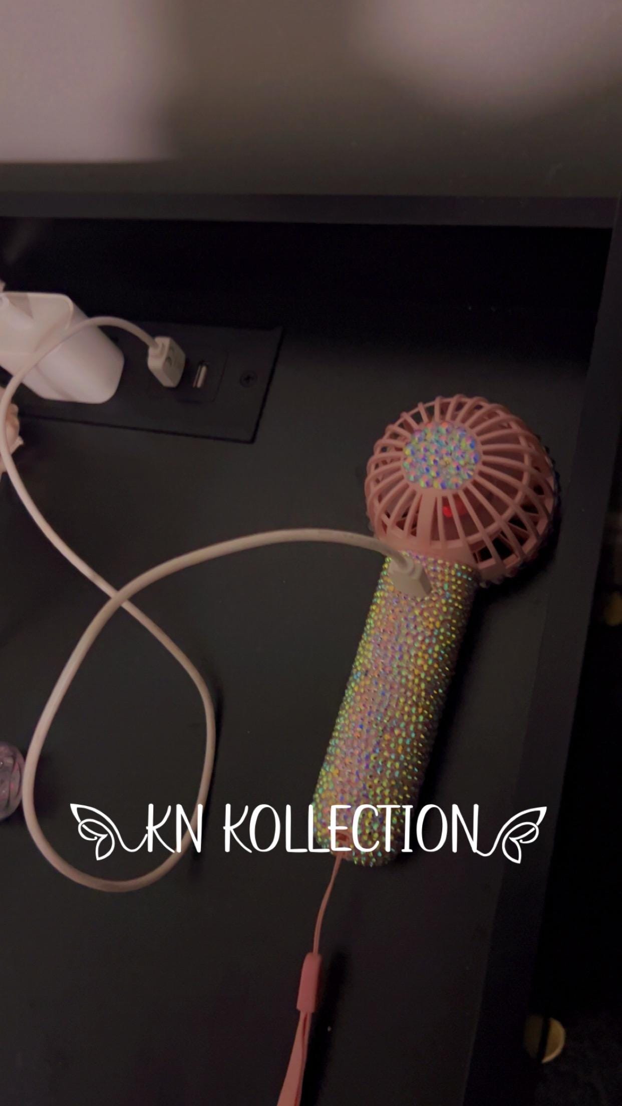 Custom Bedazzled Handheld Fan Rhinestone Bling Fan for Weddings ...