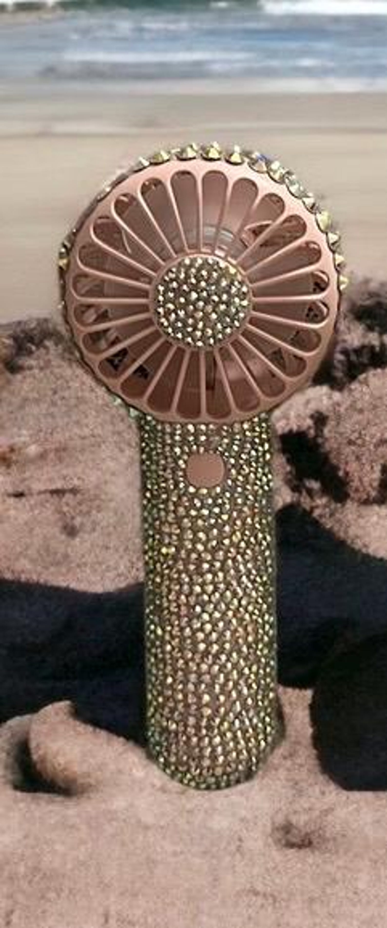 Custom Bedazzled Handheld Fan Rhinestone Bling Fan for Weddings ...