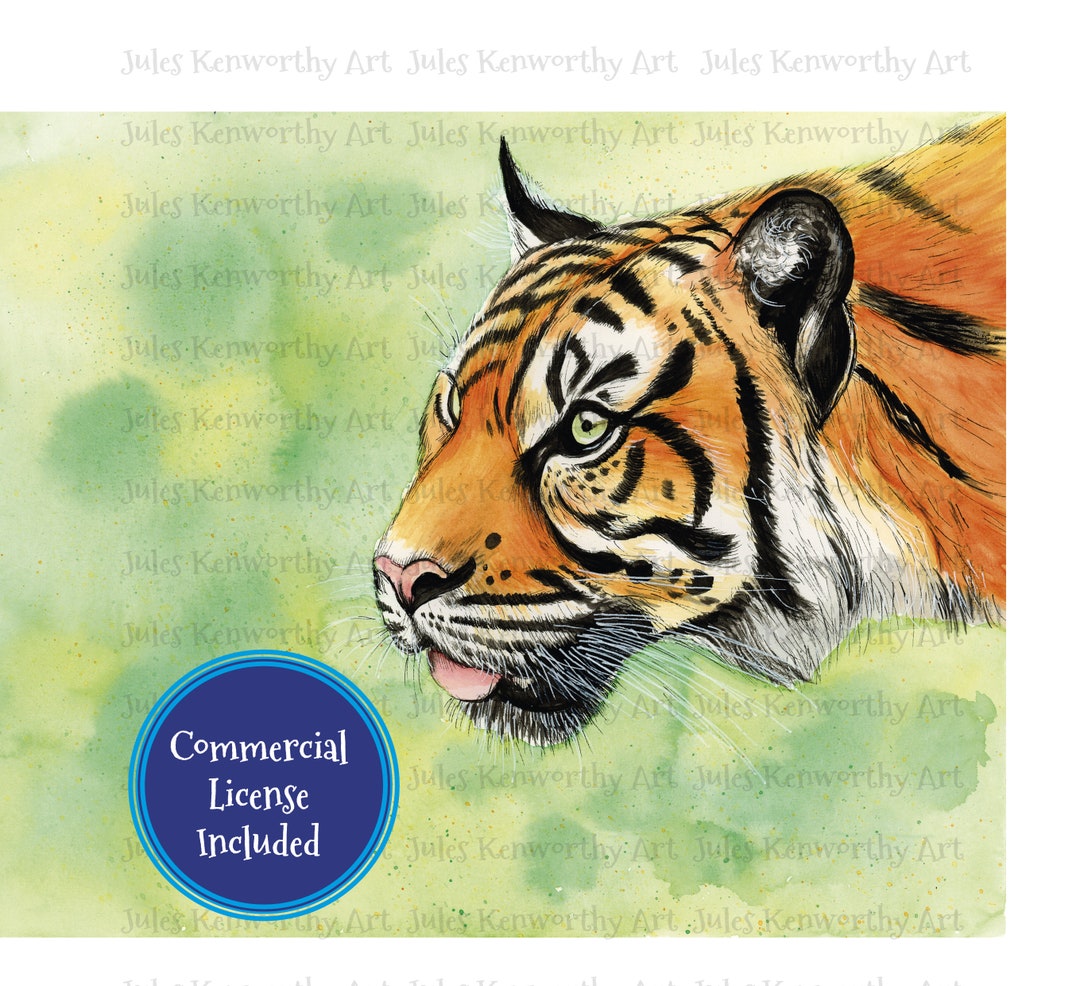 Tiger Sublimation Artwork, Tiger Sublimation Illustration, Tiger ...