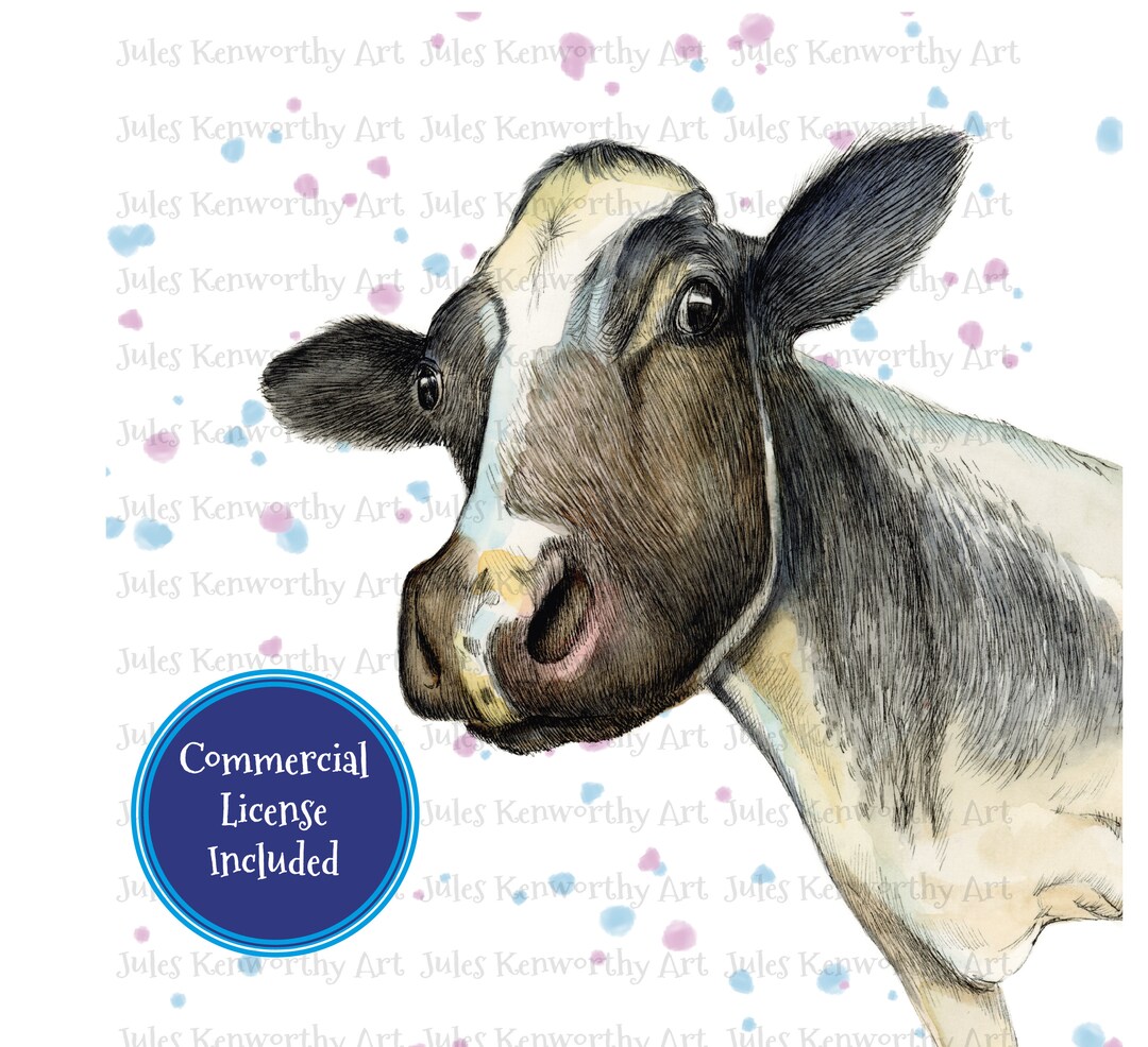 Cow Sublimation Artwork Cow Illustration for Sublimation cow Clipart ...