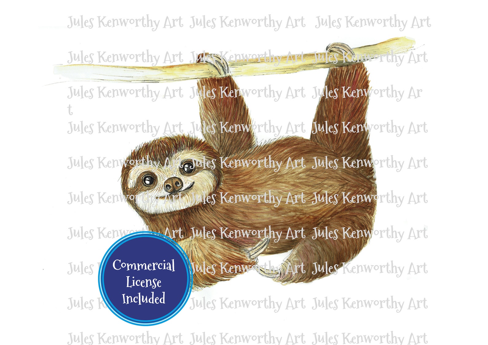 Sloth Sublimation Artwork Sloth Illustration for Sublimation - Etsy