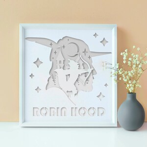 Robin Hood Fairytale Shadow Box SVG Template, Silhouette Papercut ...